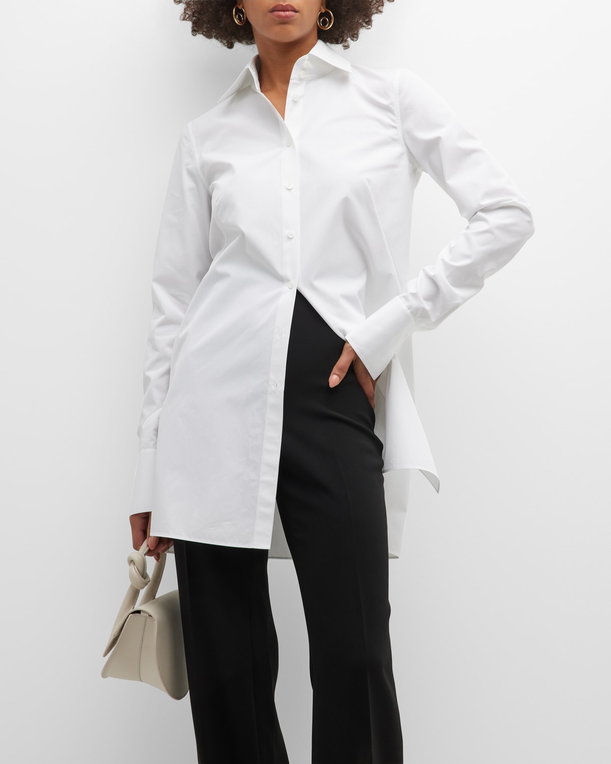 Equipment Alya Cutout Button-Down Cotton Shirt | Neiman Marcus