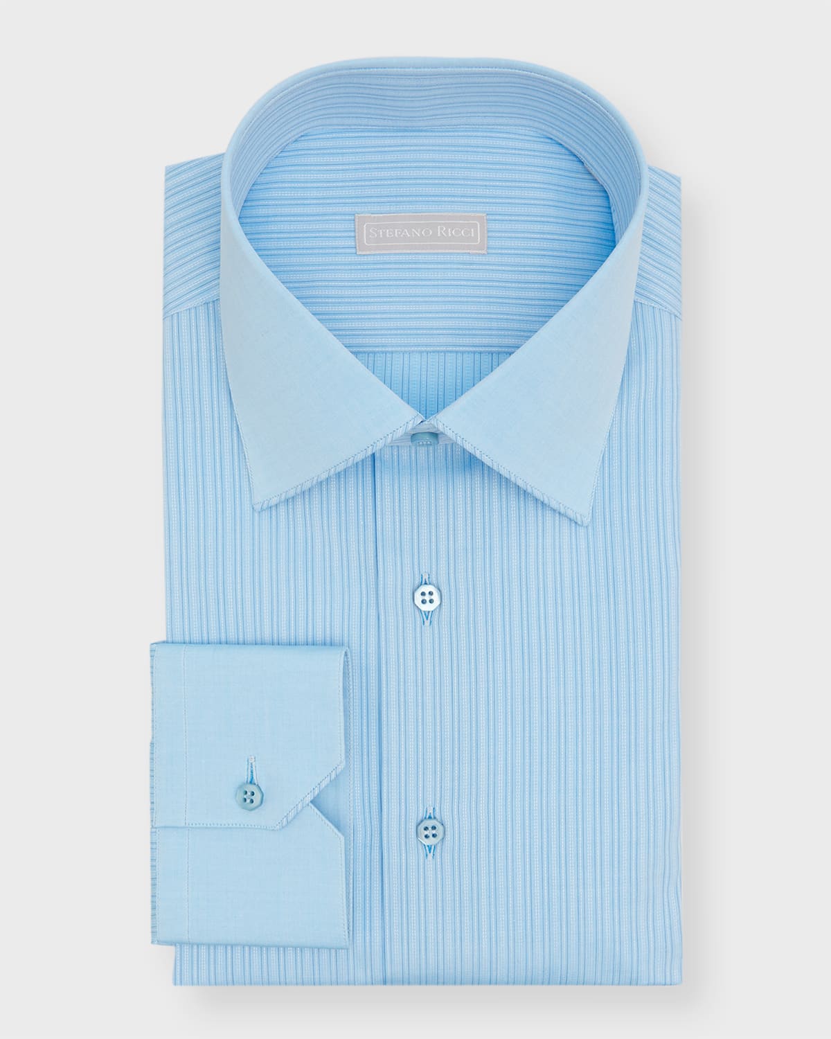 Stefano Ricci Men's Tonal Stripe Dress Shirt | Neiman Marcus