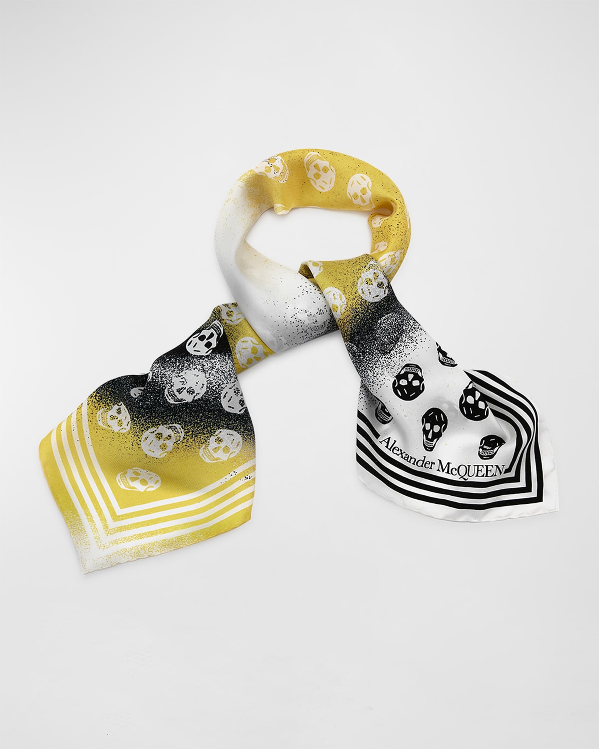 Alexander McQueen Graffiti Logo Skull Biker Scarf | Neiman Marcus