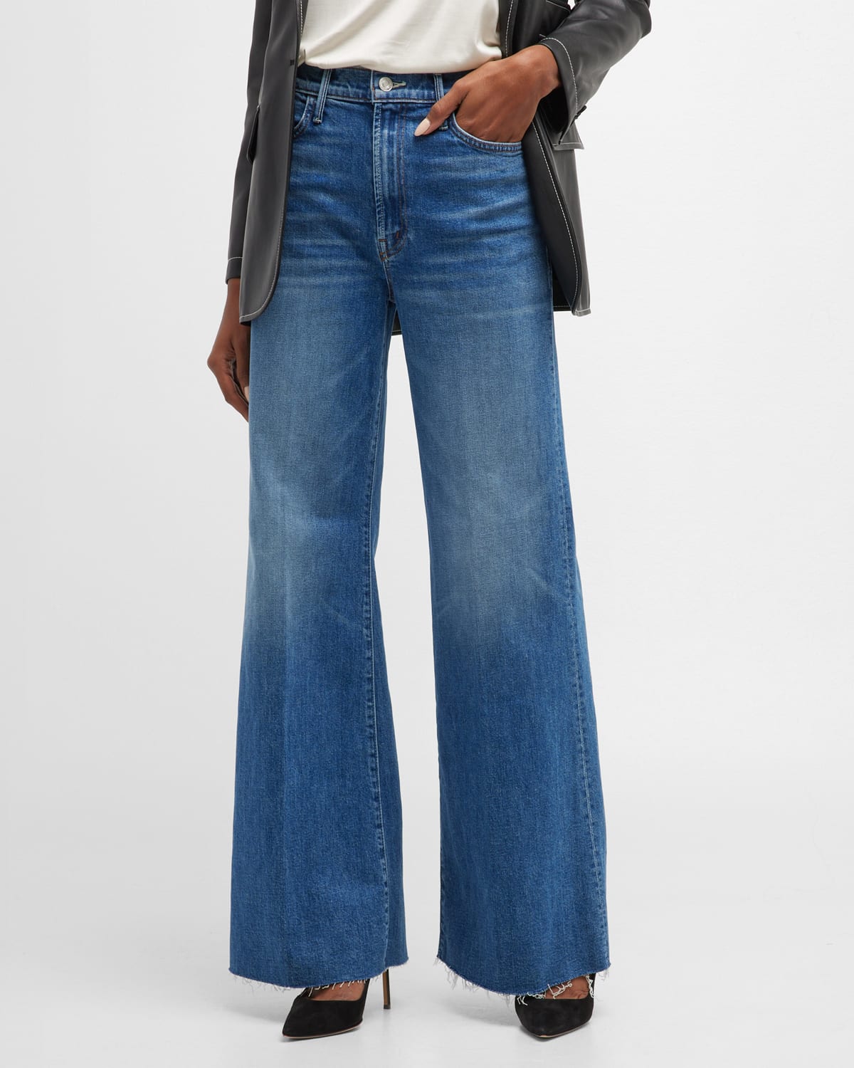 MOTHER The Roller Wide-Leg Jeans | Neiman Marcus