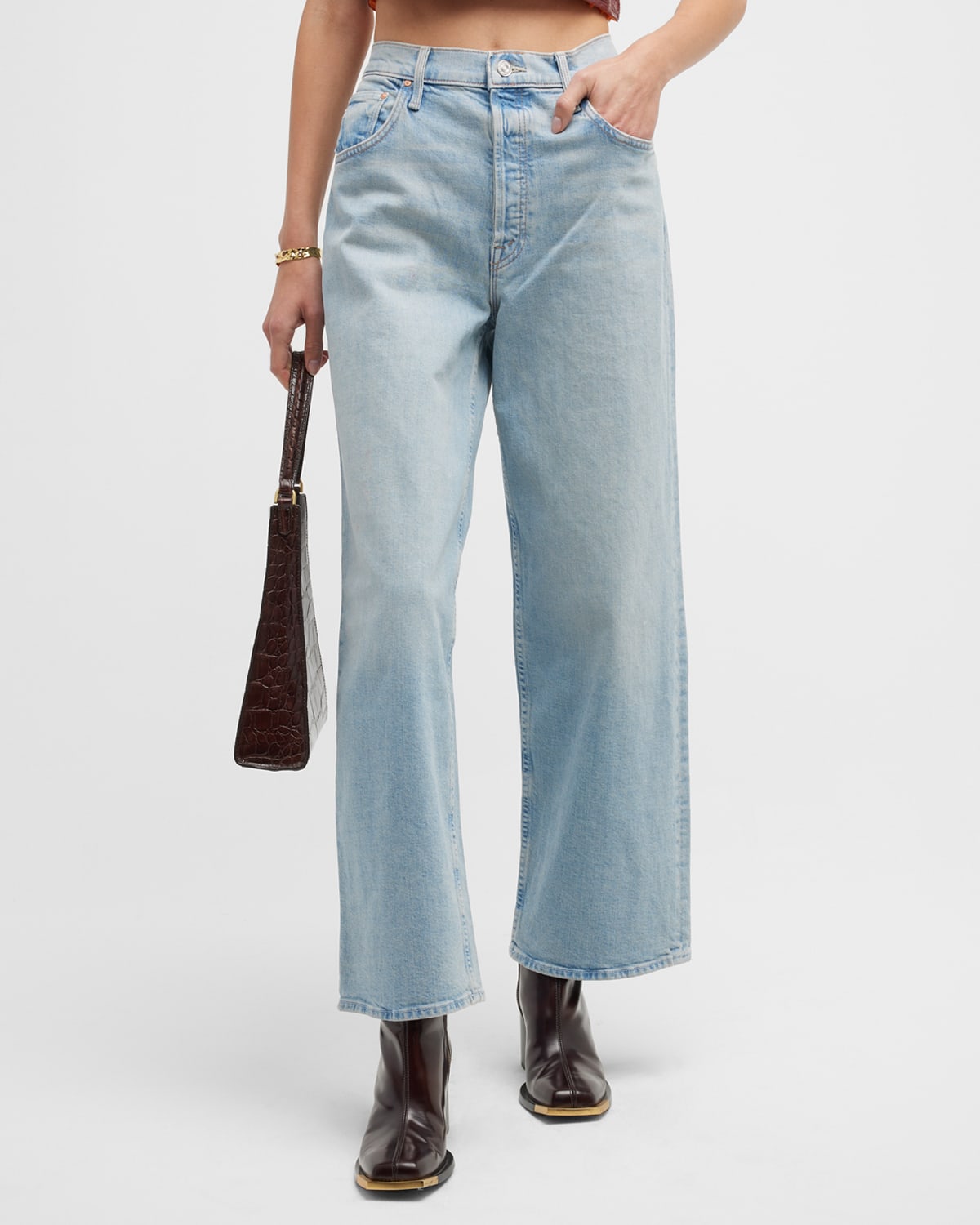 MOTHER The Rambler Zip Ankle Jeans | Neiman Marcus