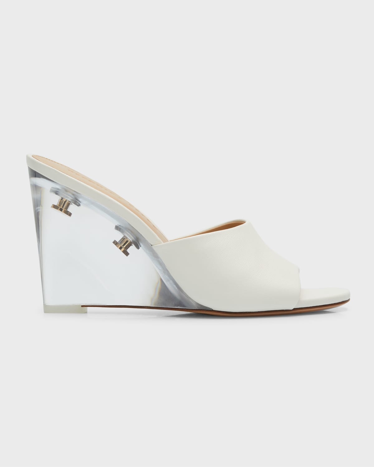 Veronica Beard Dali Lucite Woven Wedge Sandals | Neiman Marcus