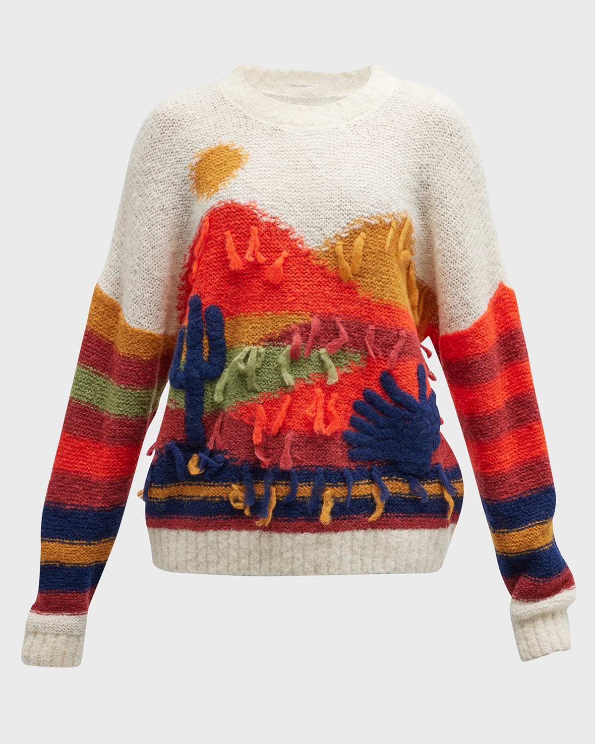 MOTHER The Easy Drop Jumper Colorblock Sweater | Neiman Marcus