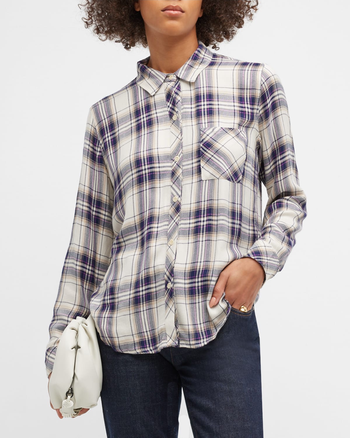 Rails Hunter Plaid Button-Front Shirt | Neiman Marcus