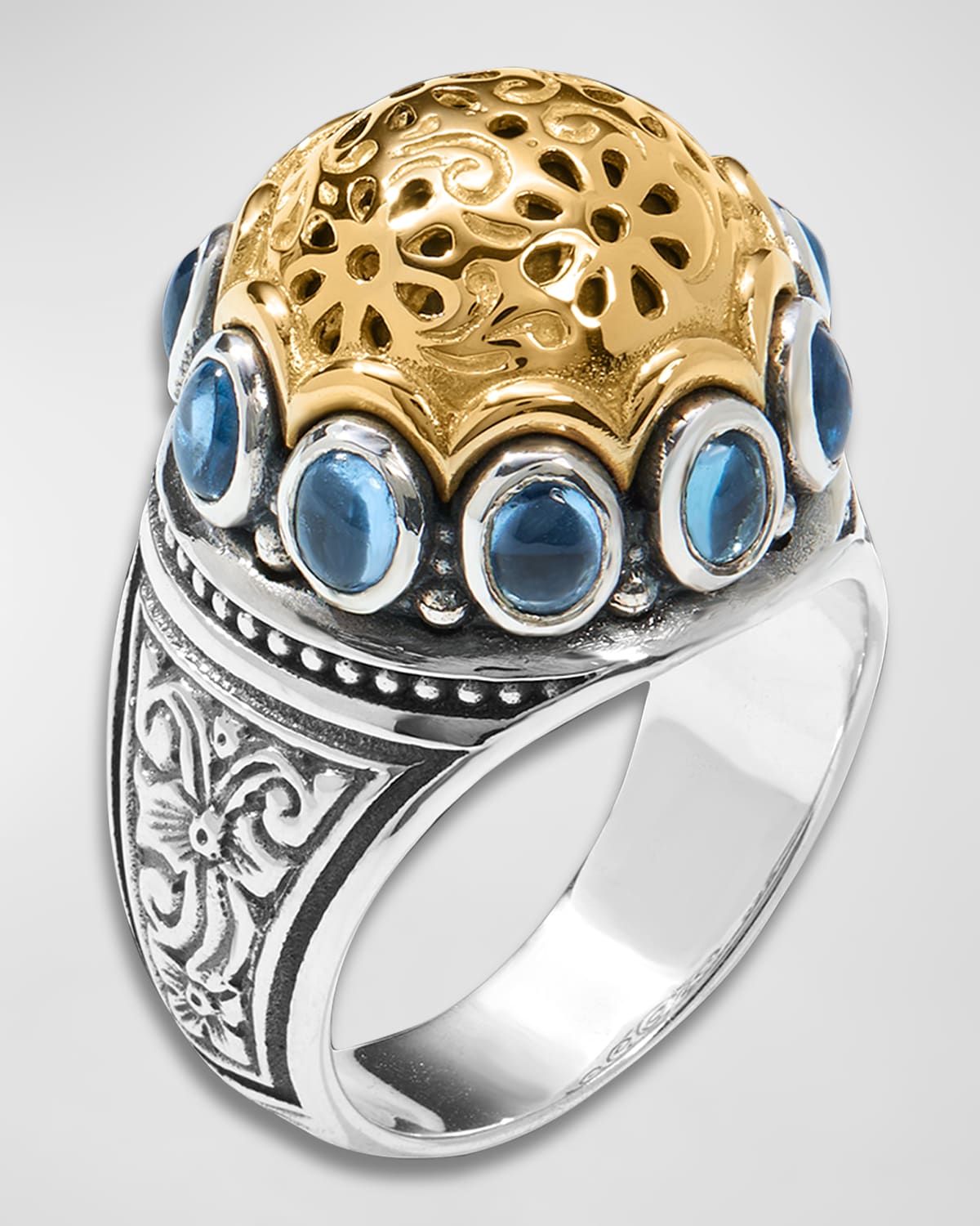 Konstantino Dome Spinel Ring in Sterling Silver and 18K Gold | Neiman ...