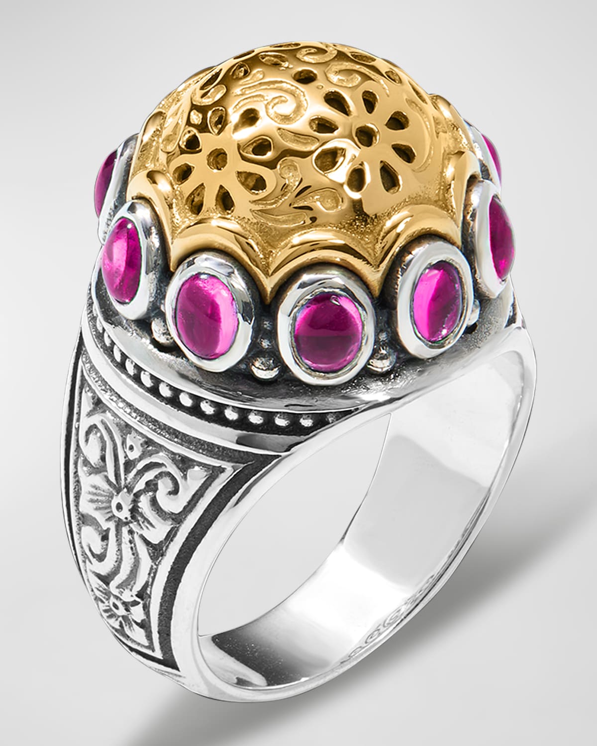 Konstantino Dome Spinel Ring in Sterling Silver and 18K Gold | Neiman ...