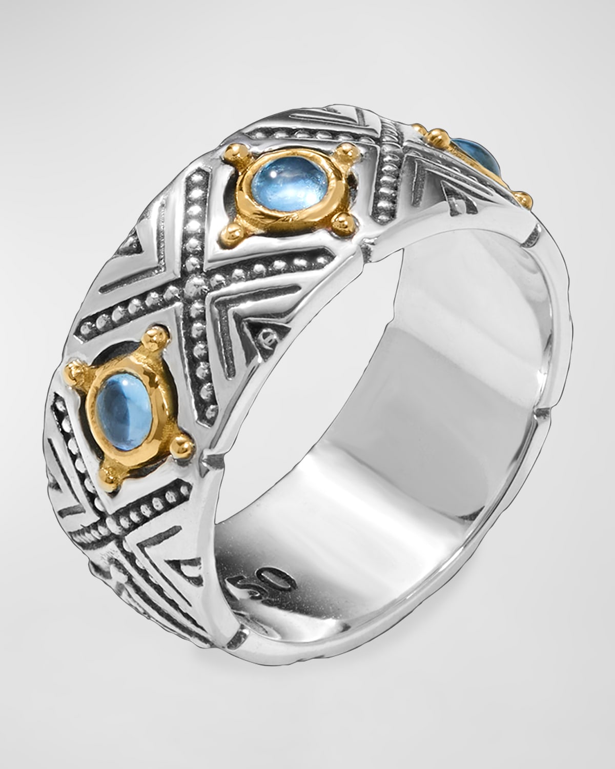 Konstantino Dome Mother-of-Pearl Doublet and Blue Spinel Ring | Neiman ...