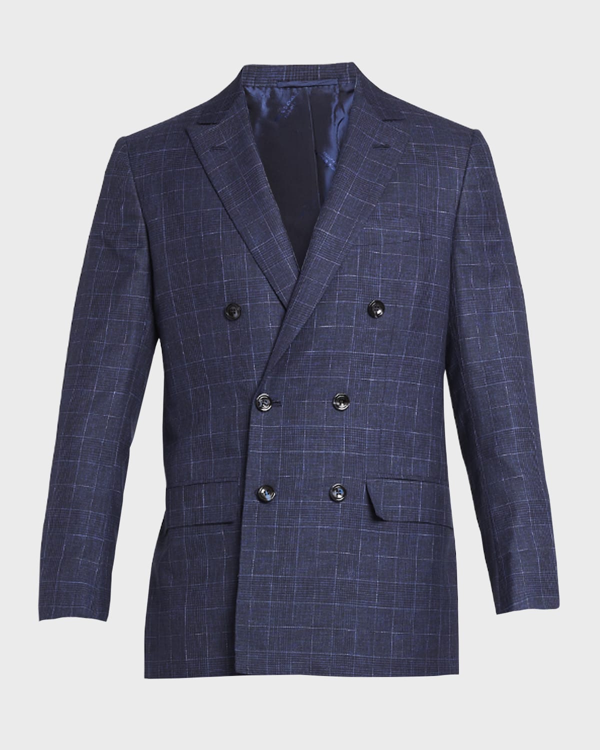 Kiton Men's Glen Plaid Wool-Silk Suit | Neiman Marcus