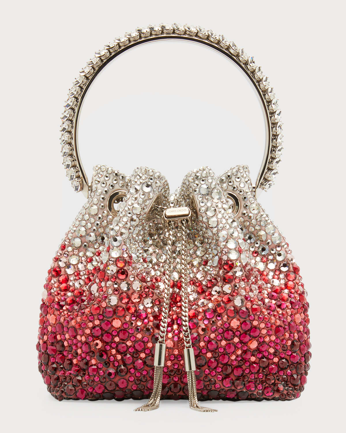 Jimmy Choo Bon Bon Crystal-Embellished Bucket Bag | Neiman Marcus