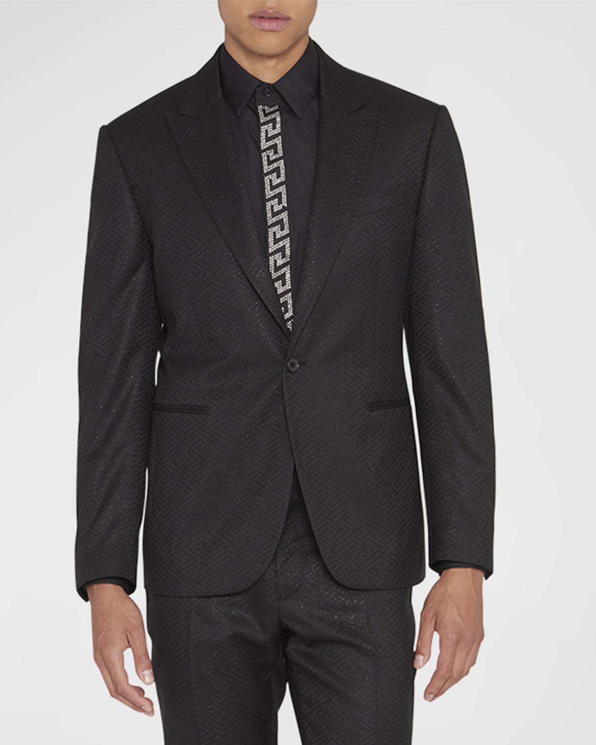 Dolce&Gabbana Men's DG Monogram Jacquard Tuxedo Jacket | Neiman Marcus