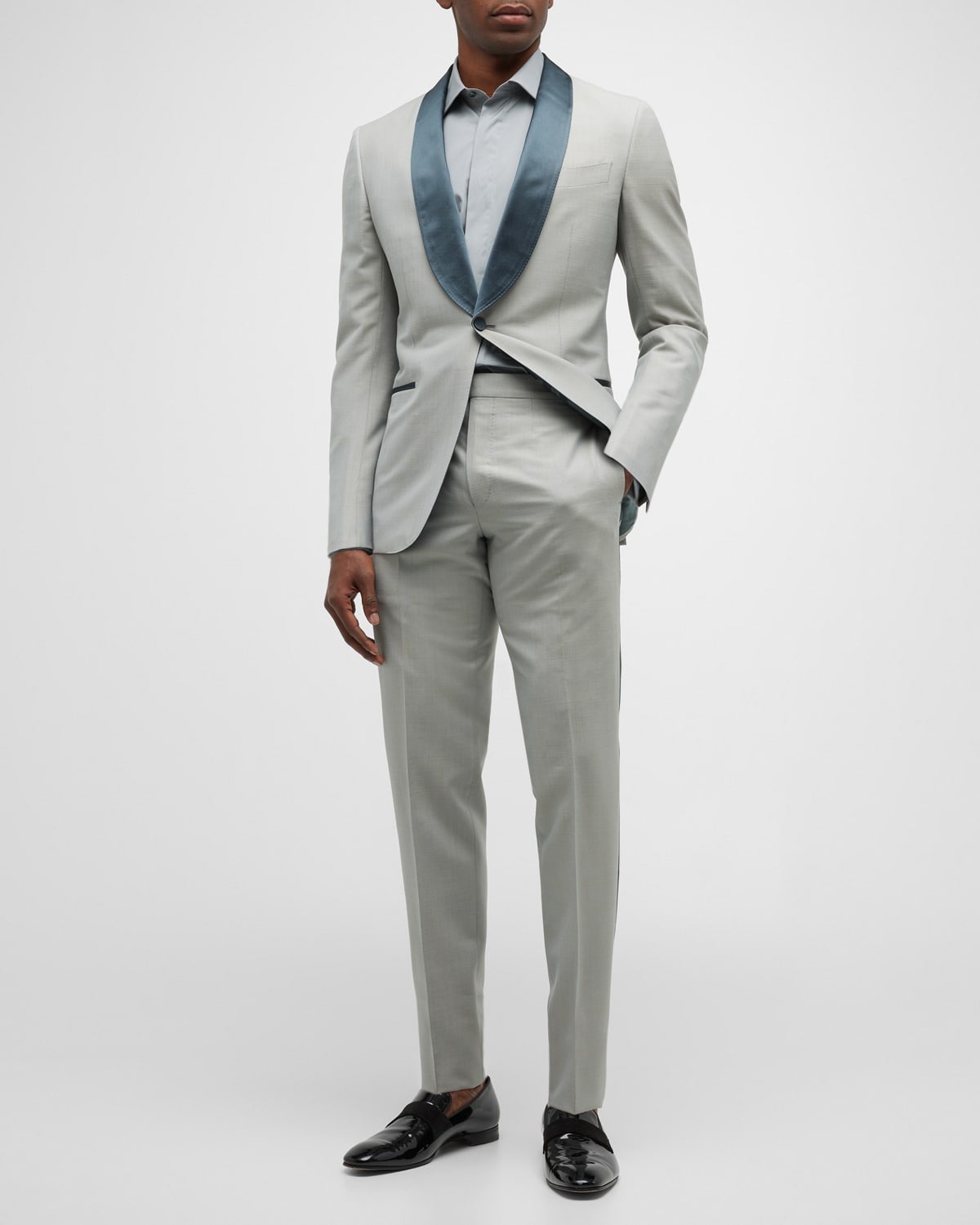 Paul Stuart Men's Wool-Cashmere Shawl Suit | Neiman Marcus