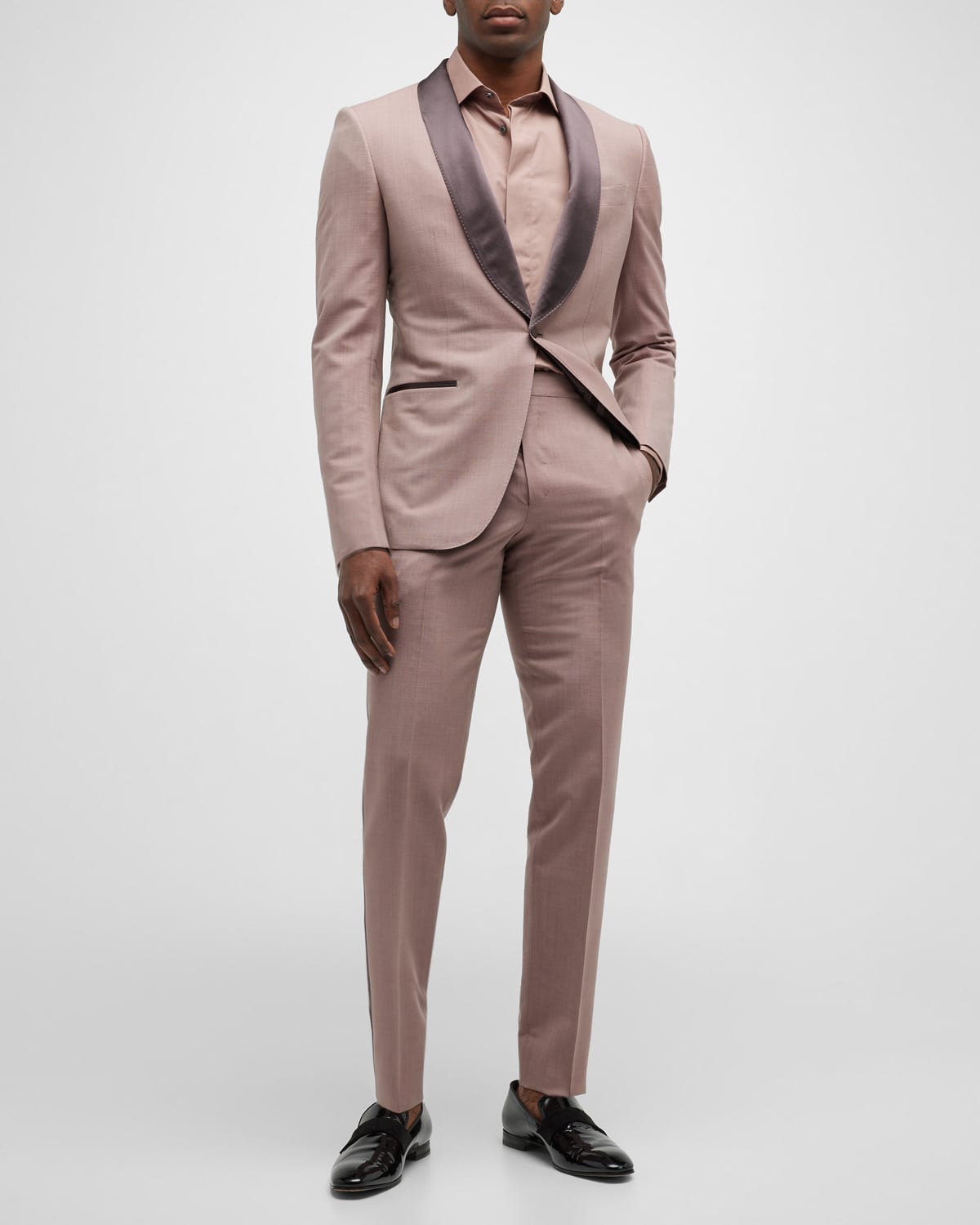 Canali Men's Chevron Wool Suit | Neiman Marcus