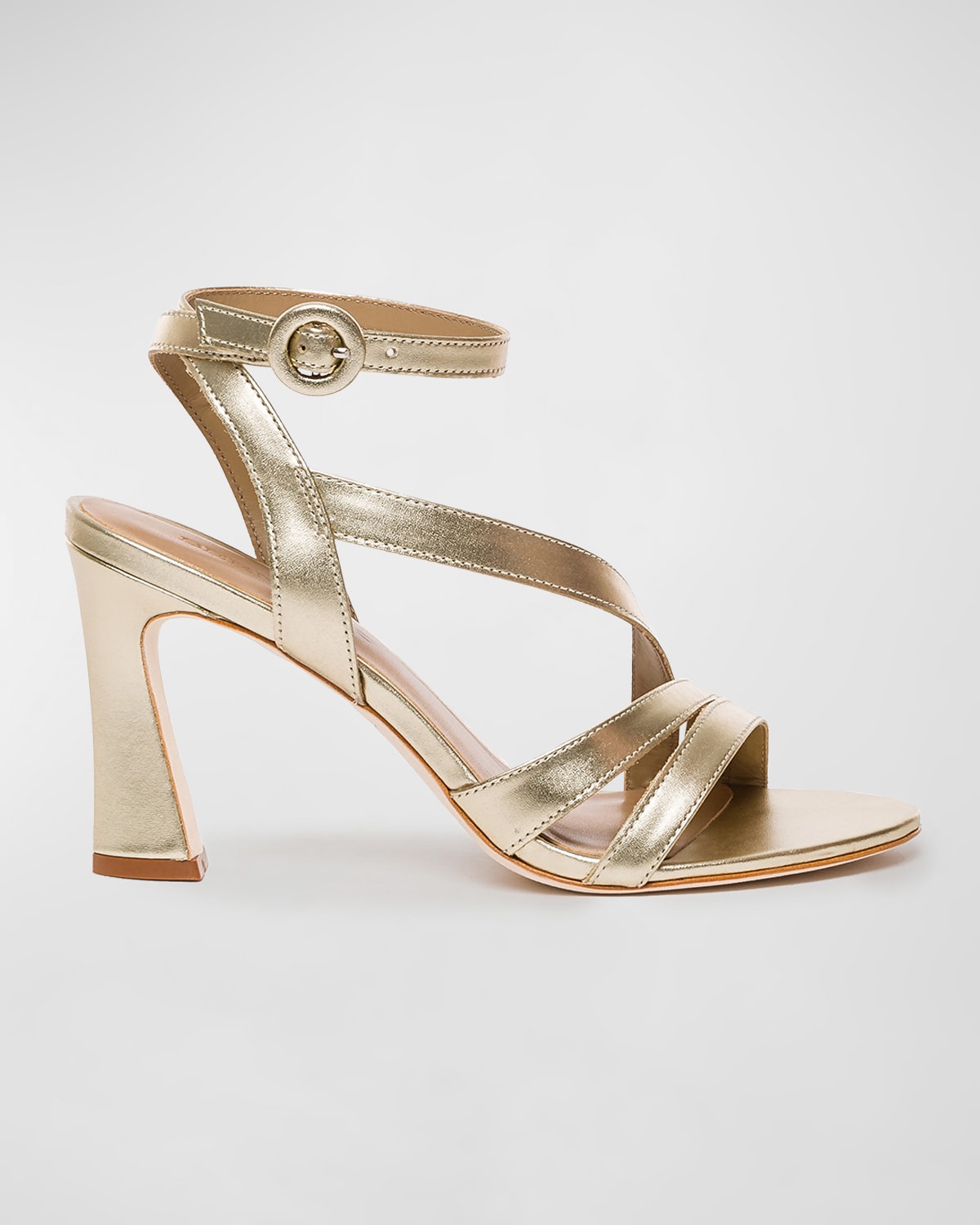 Bernardo Belinda Metallic Ankle-Strap Sandals | Neiman Marcus