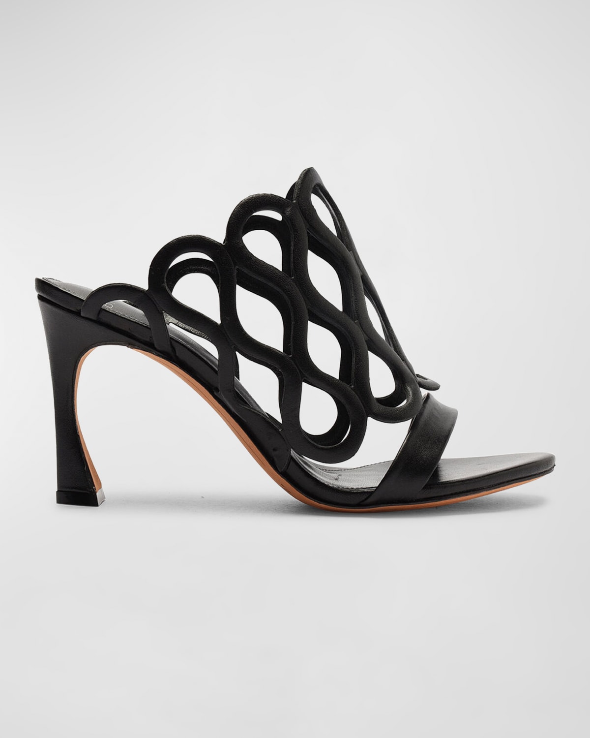 Alexandre Birman Matilda Caged Metallic Slide Sandals | Neiman Marcus