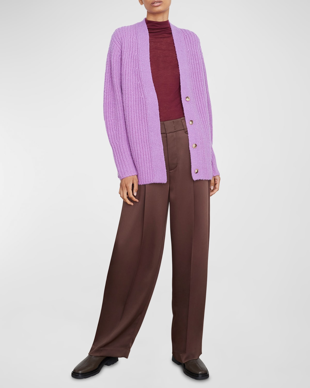 LoveShackFancy Emilie Short Alpaca-Blend Cardigan | Neiman Marcus
