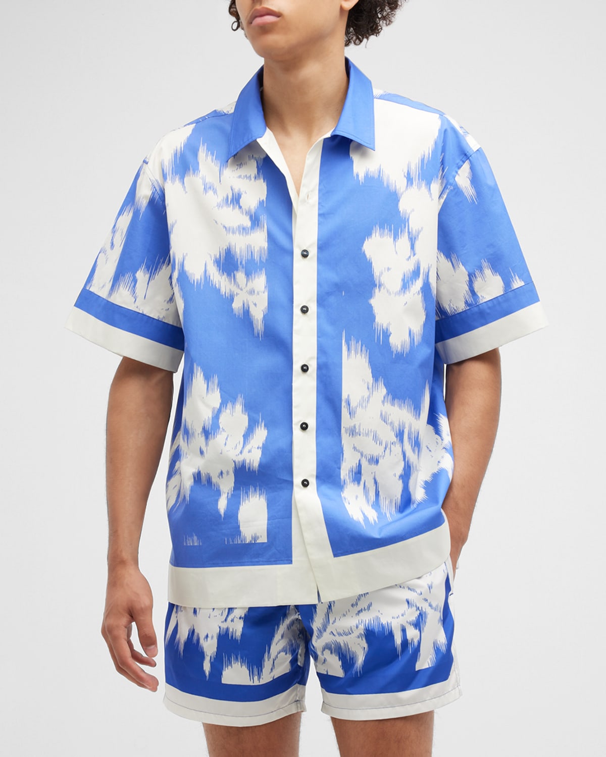 Etro Men's Tropical-Print Polo Shirt | Neiman Marcus