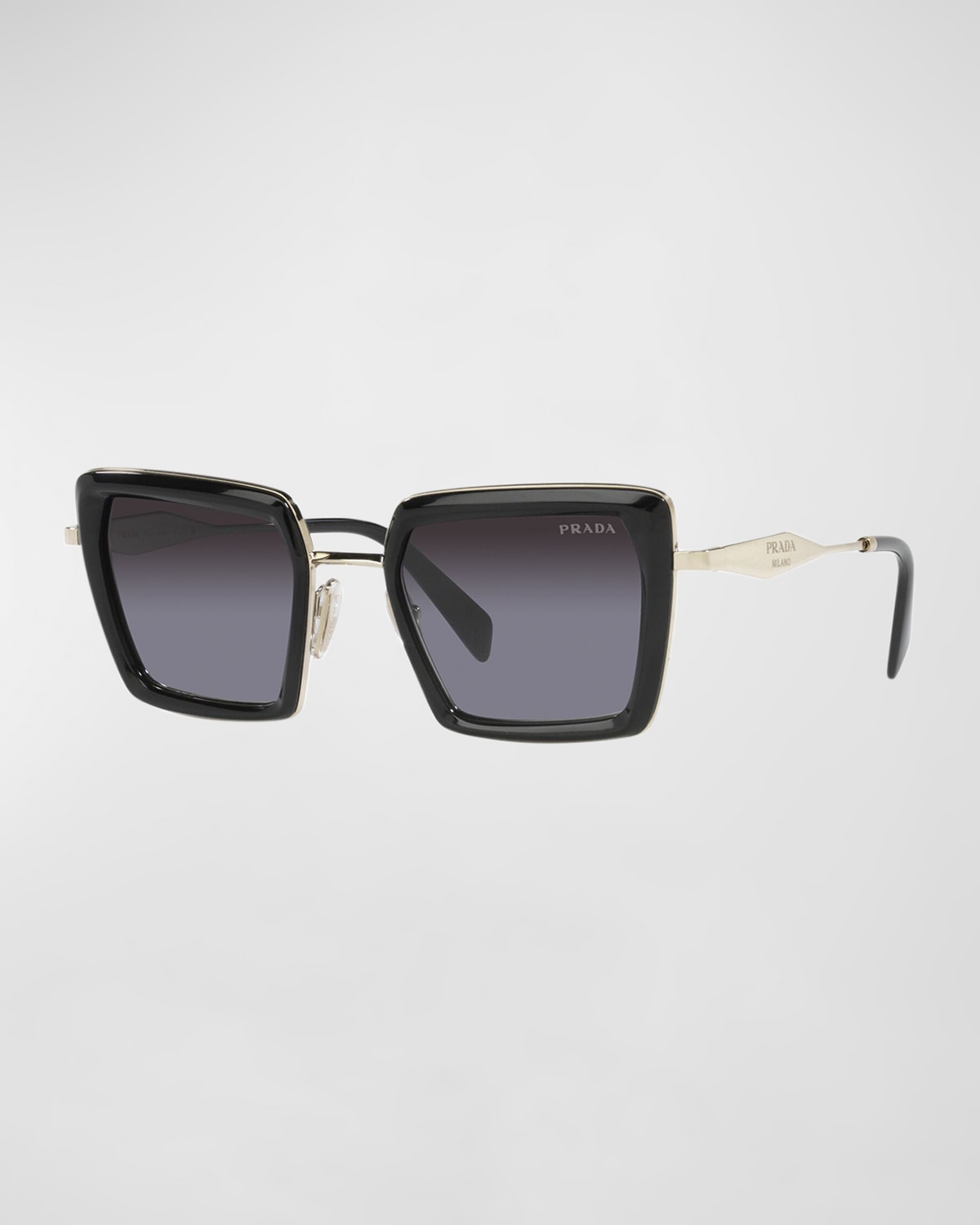 Prada Square Gradient Arrow-Edge Sunglasses | Neiman Marcus