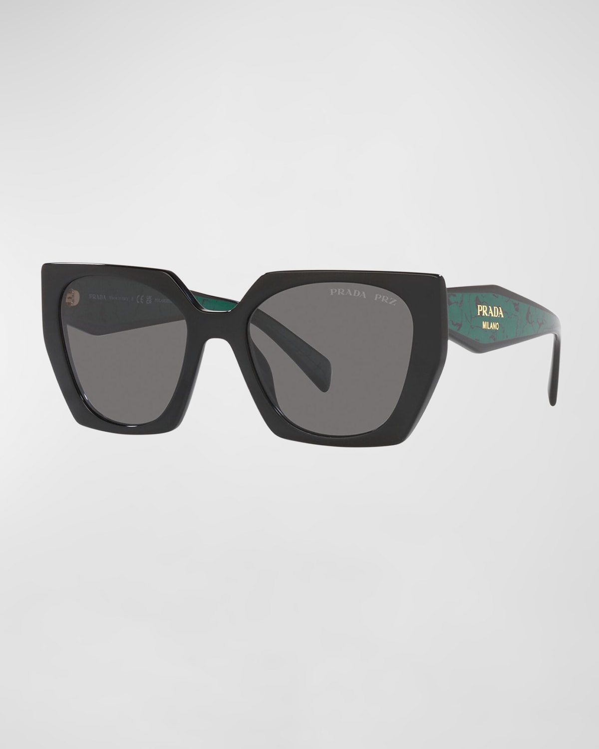 Prada Logo Emblem Acetate Cat-Eye Sunglasses | Neiman Marcus