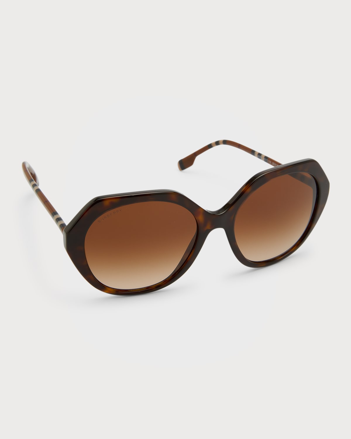 Burberry Round Acetate & Plastic Sunglasses | Neiman Marcus