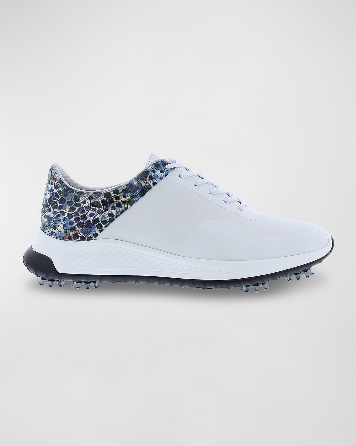 Robert Graham Men's Crockett Leather Golf Sneakers w/ Spikes | Neiman ...