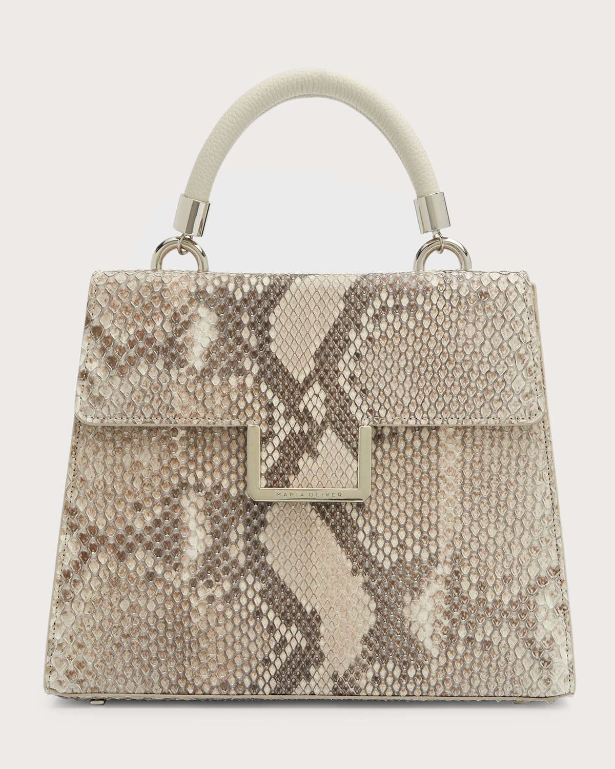 Maria Oliver Michelle Crocodile Top-Handle Bag | Neiman Marcus