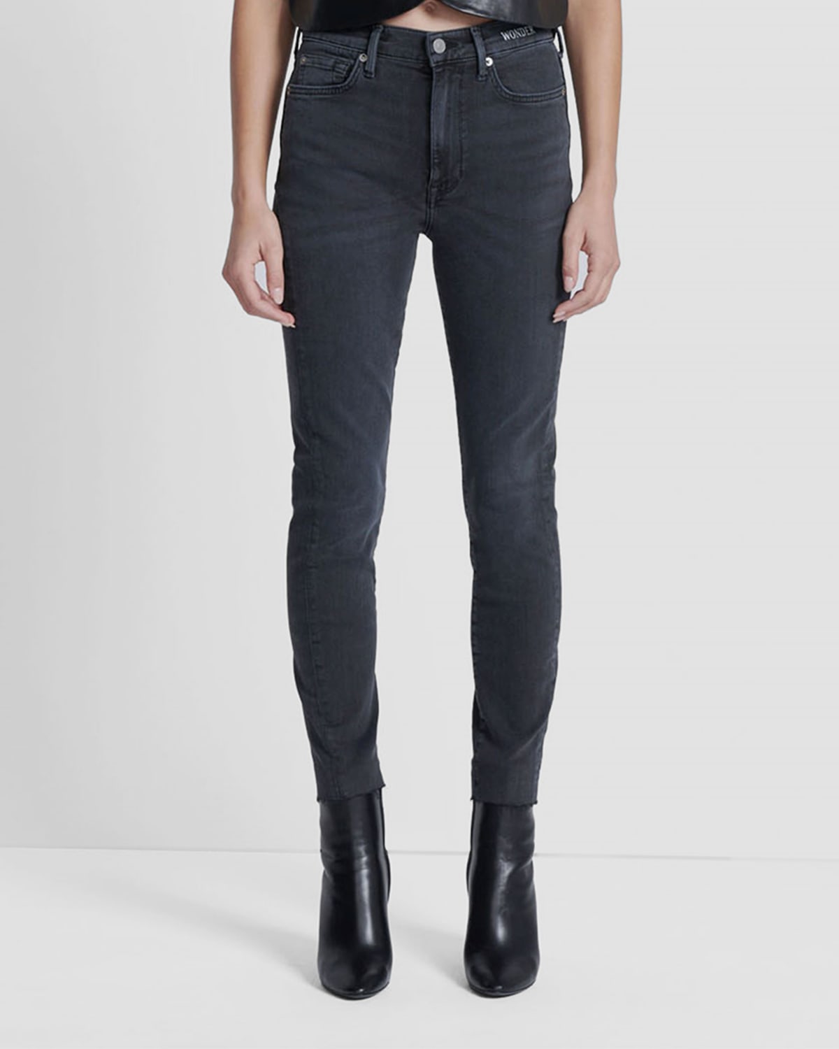 7 for all mankind The High Waist Ankle Skinny Jeans | Neiman Marcus