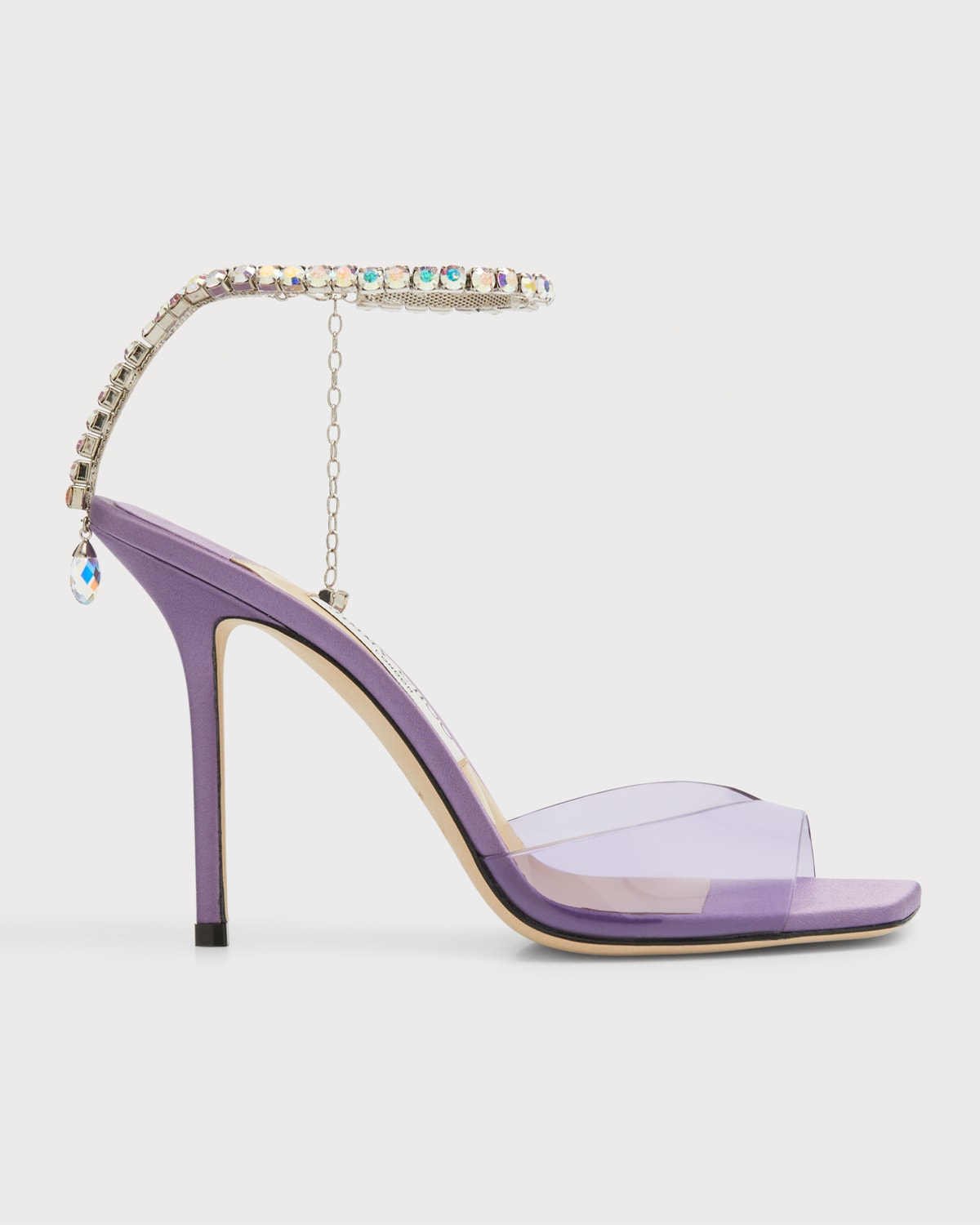 Jimmy Choo Saeda Crystal Ankle-Strap Sandals | Neiman Marcus