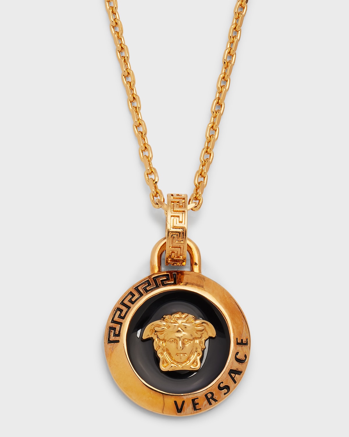 Versace Men's Medusa Logo Pendant Necklace | Neiman Marcus