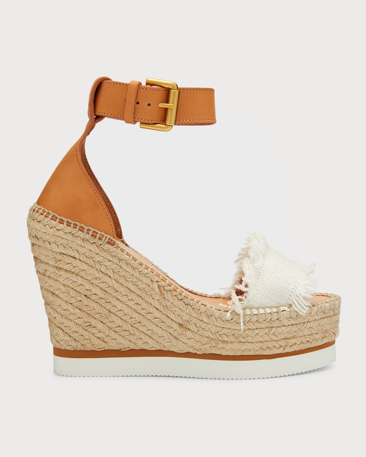 See by Chloe Glyn Metallic Wedge Espadrille Sandals | Neiman Marcus