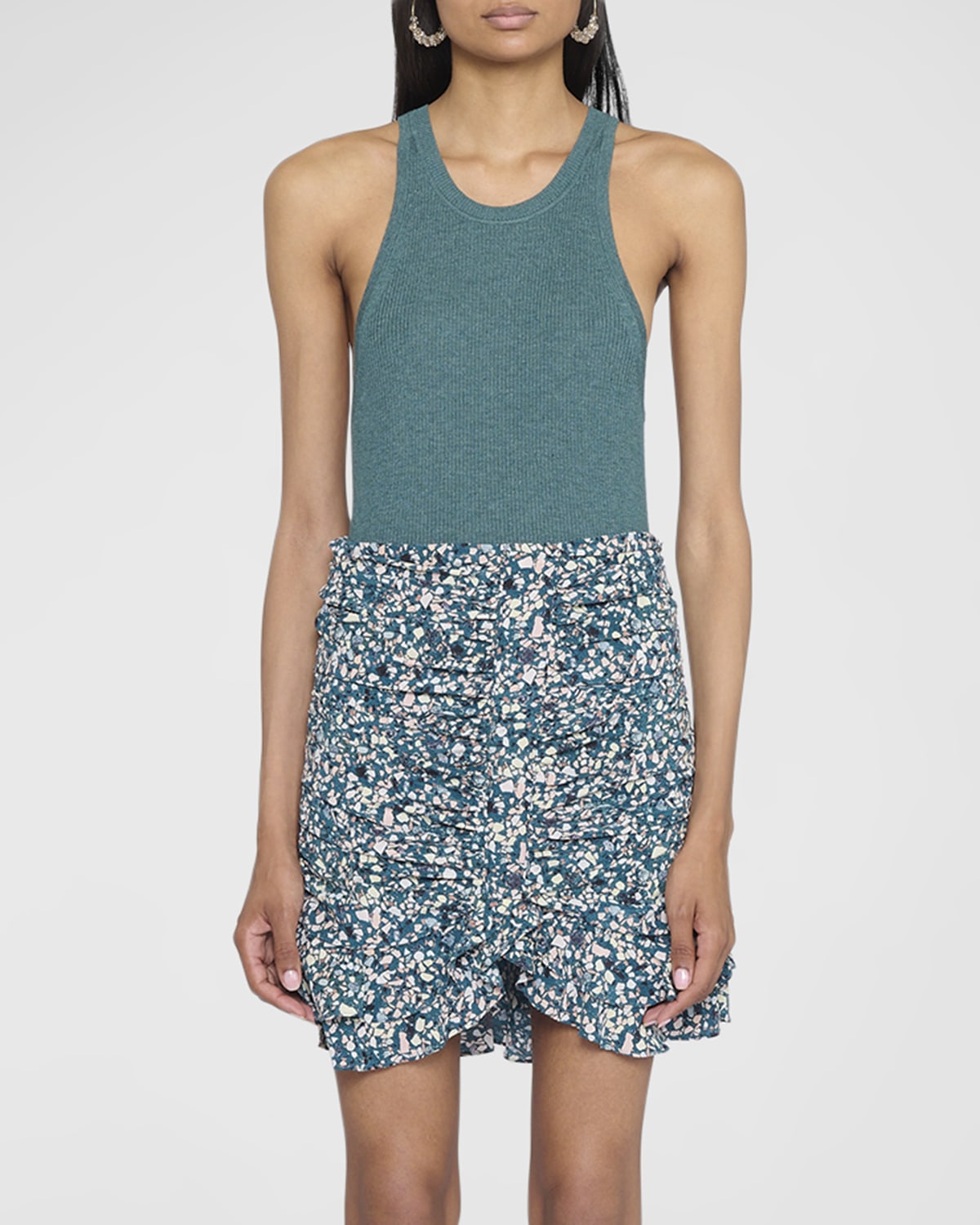 Co Silk Ribbed Tank Top | Neiman Marcus