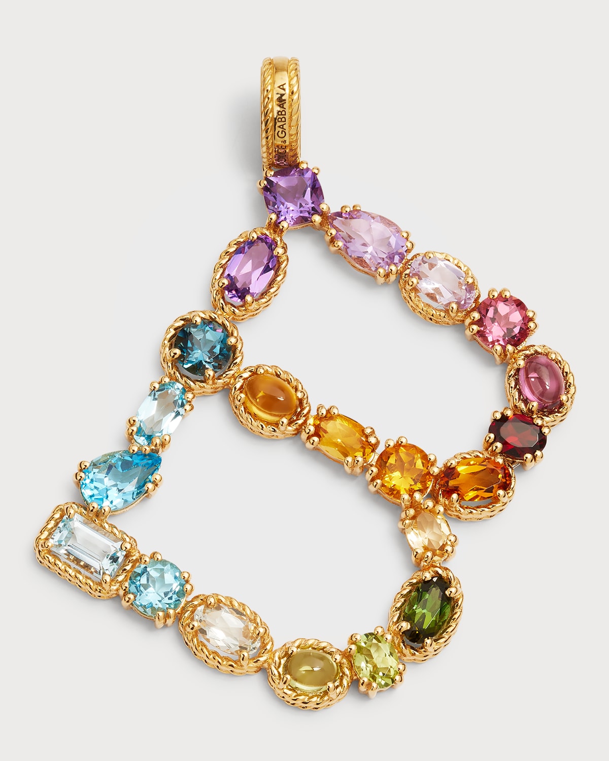 Dolce&Gabbana Yellow Gold Multi Fine Gem Charm, Letter C | Neiman Marcus