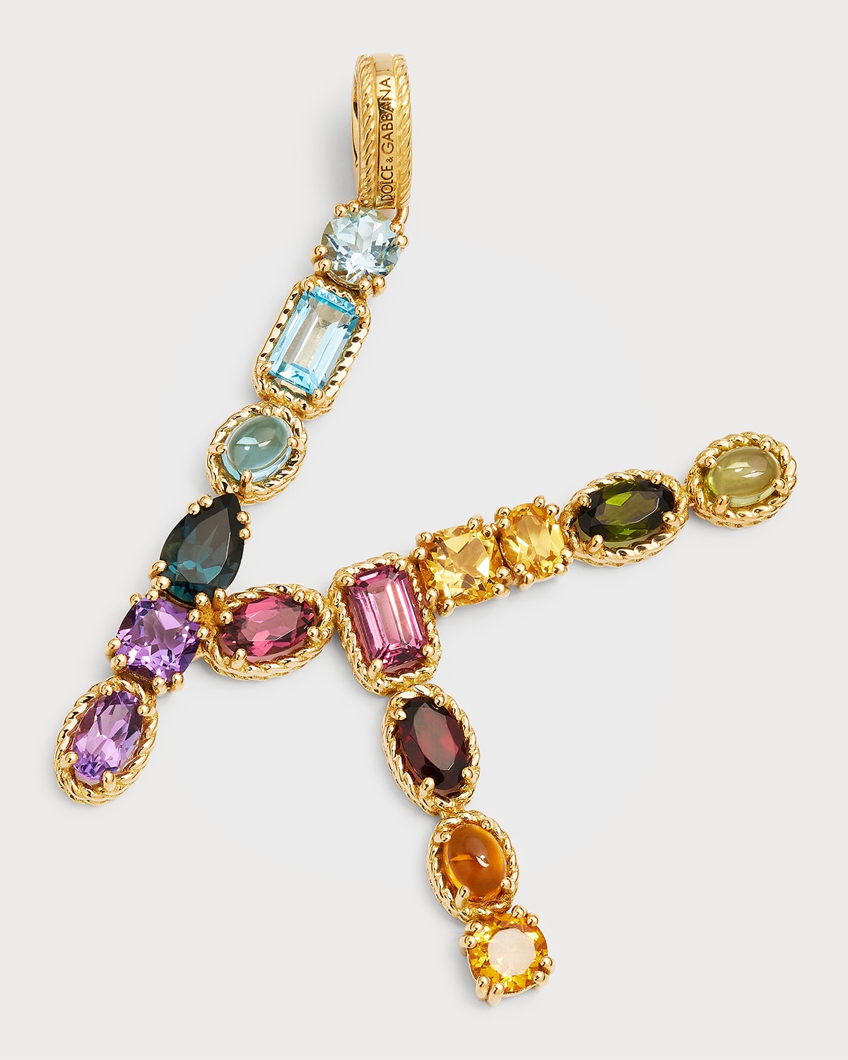 Dolce&Gabbana Yellow Gold Multi Fine Gem Charm, Letter G | Neiman Marcus