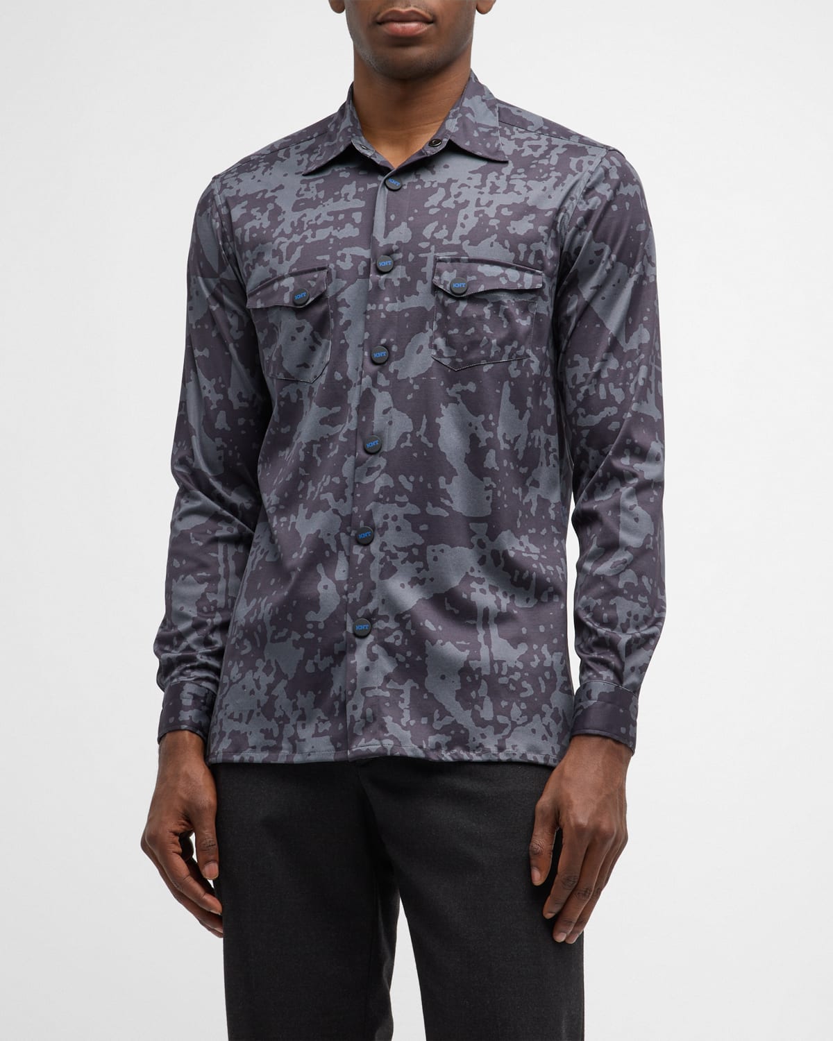 ZEGNA Men's Cashmere-Linen Overshirt | Neiman Marcus