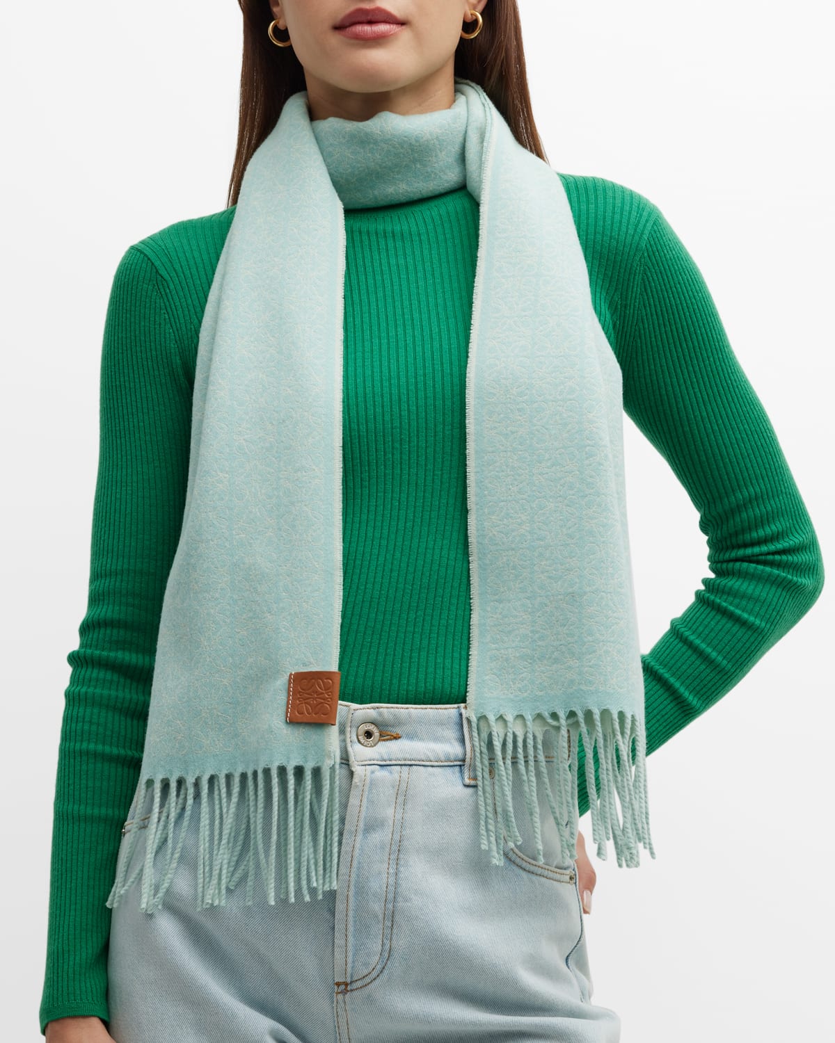 THE ROW Allete Leather Scarf | Neiman Marcus
