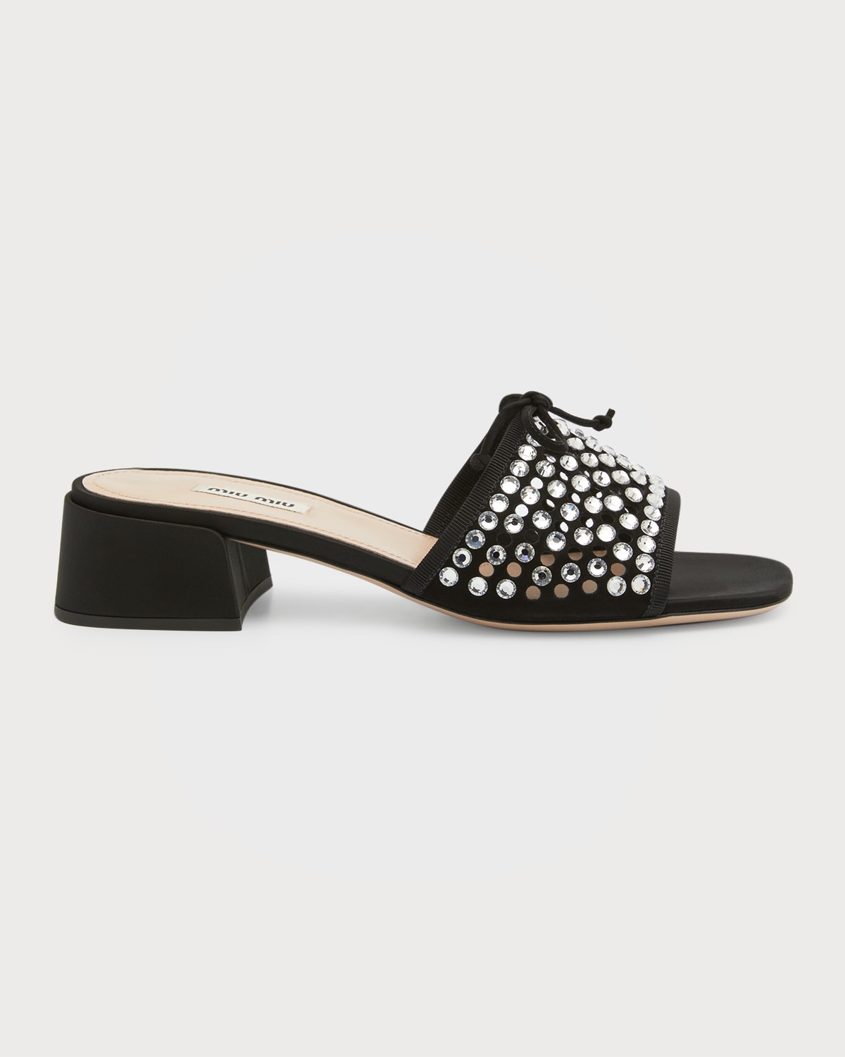 Miu Miu Metallic Leather Slide Sandals | Neiman Marcus