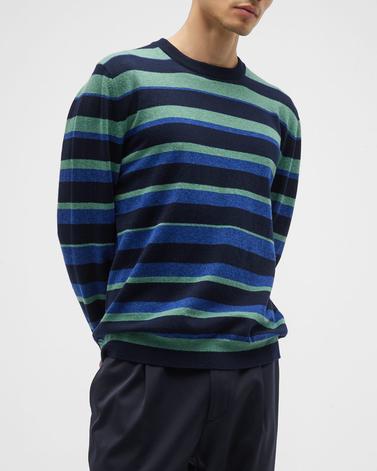 Paul Smith Men's Multi-Stripe Wool Turtleneck Sweater | Neiman Marcus