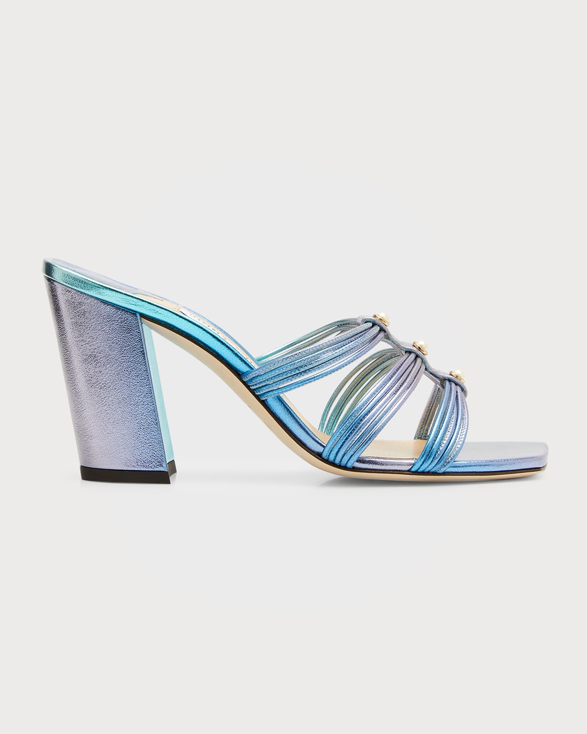 Jimmy Choo Themis Raffia Mule Sandals | Neiman Marcus