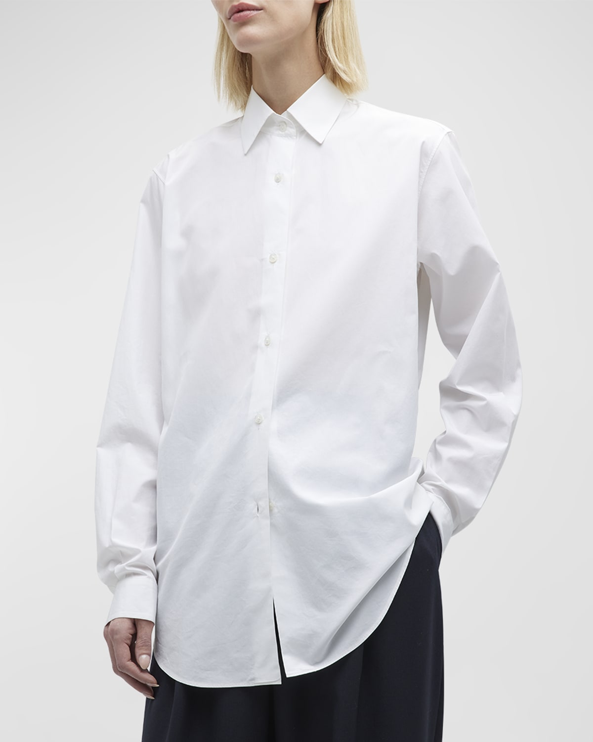 THE ROW Brant Classic Button-Front Shirt | Neiman Marcus