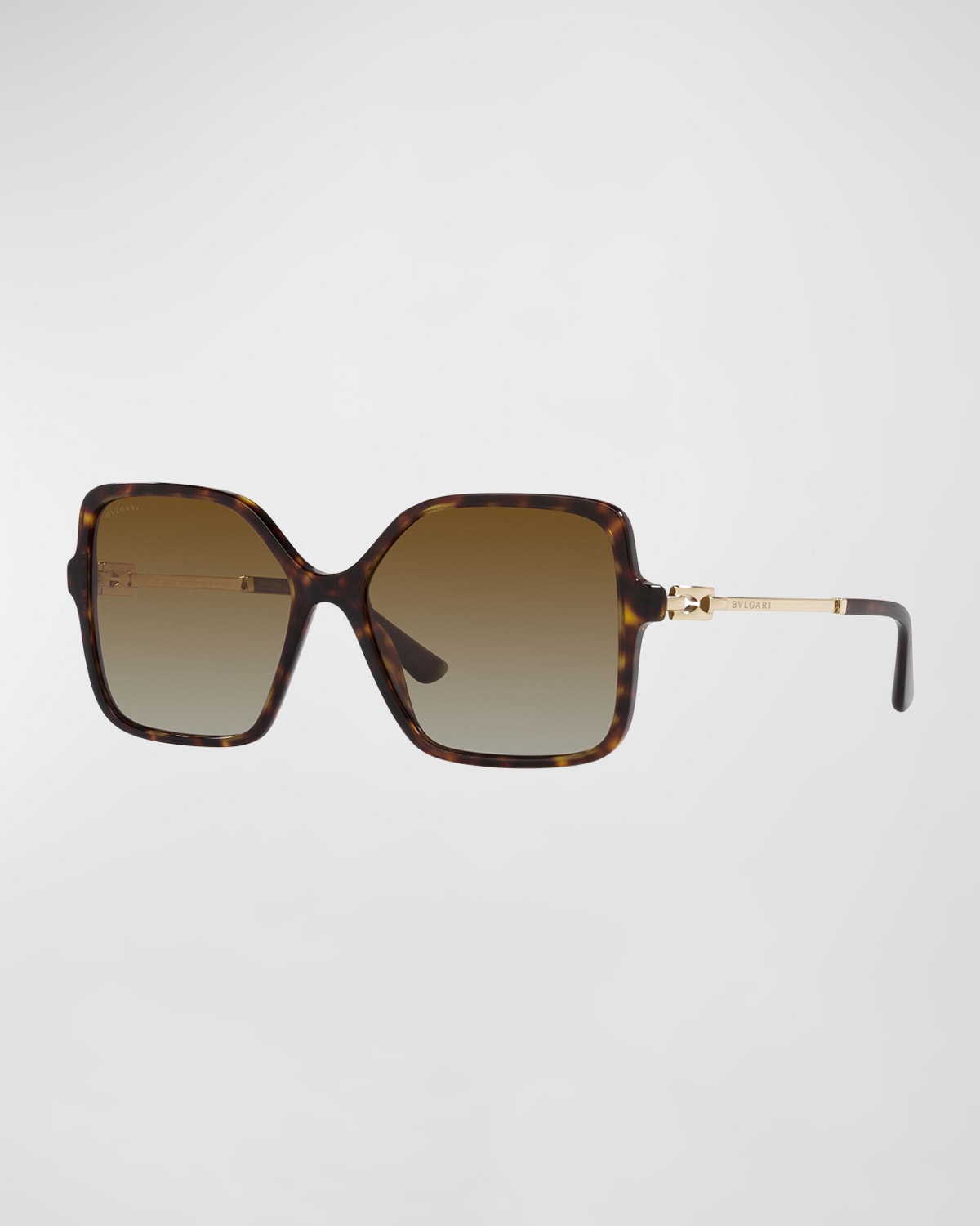 BVLGARI Oversized Embellished Square Metal Sunglasses | Neiman Marcus