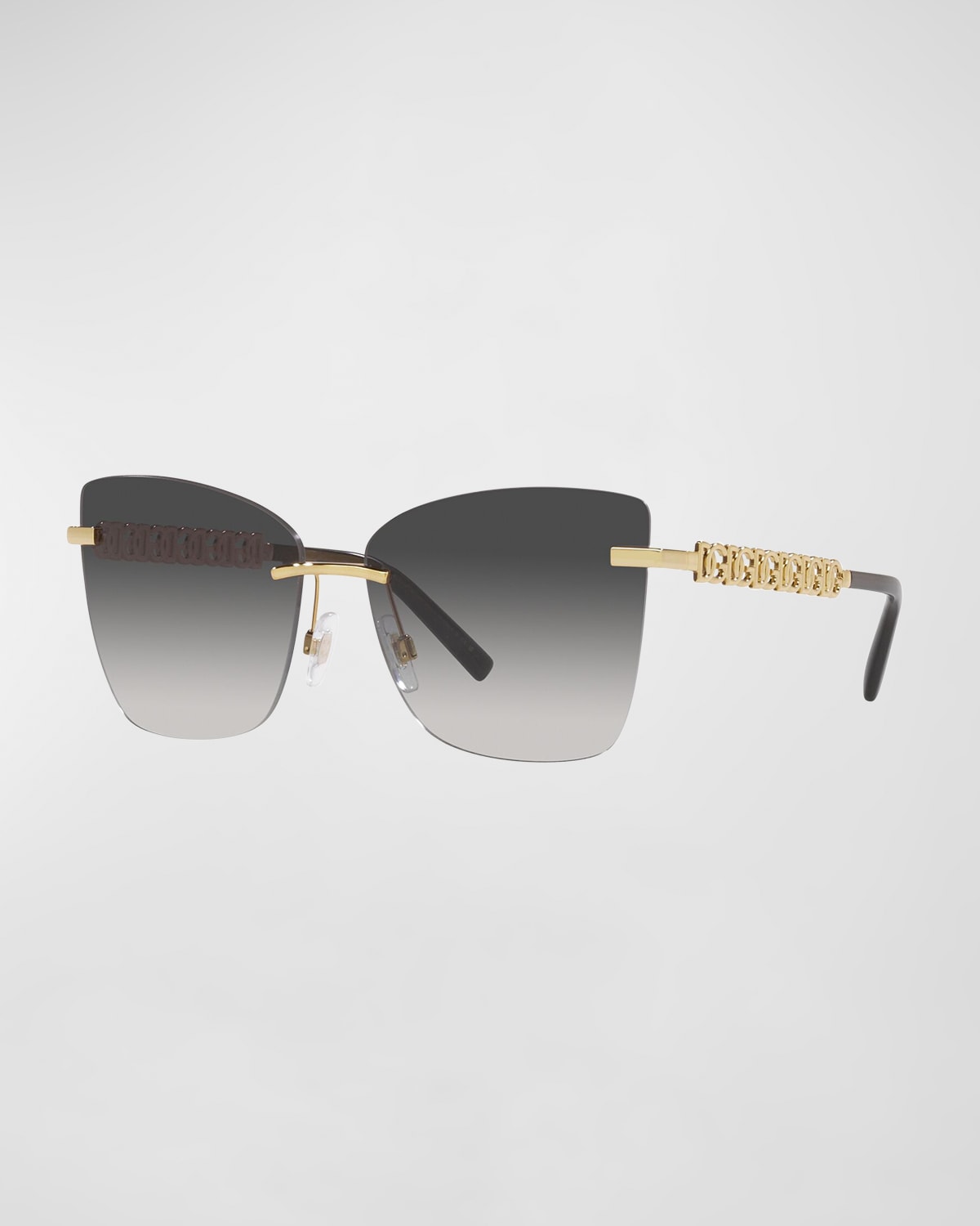 Fendi F Monogram Rimless Metal Butterfly Sunglasses | Neiman Marcus