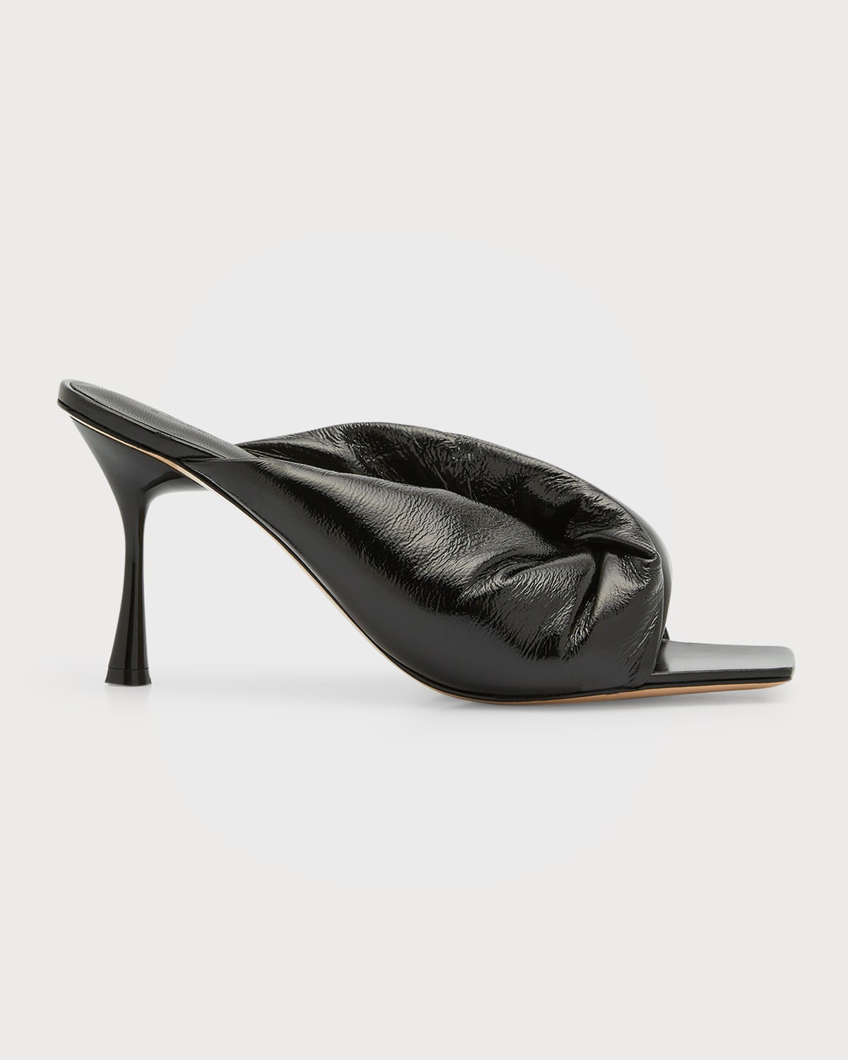 STUDIO AMELIA Twisted Kitten-Heel Mule Sandals | Neiman Marcus