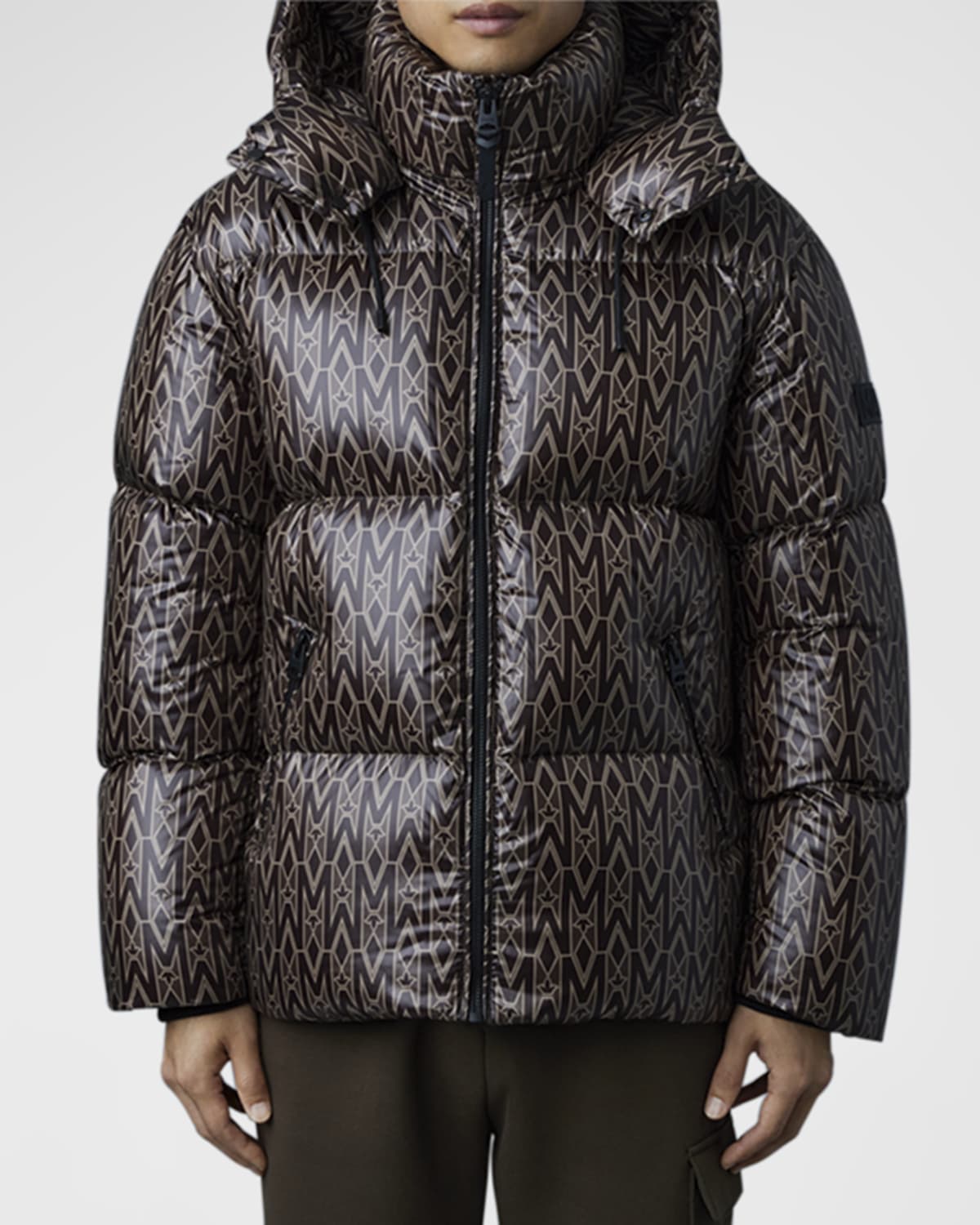 Mackage Men's Kent Floral Down Puffer Jacket | Neiman Marcus
