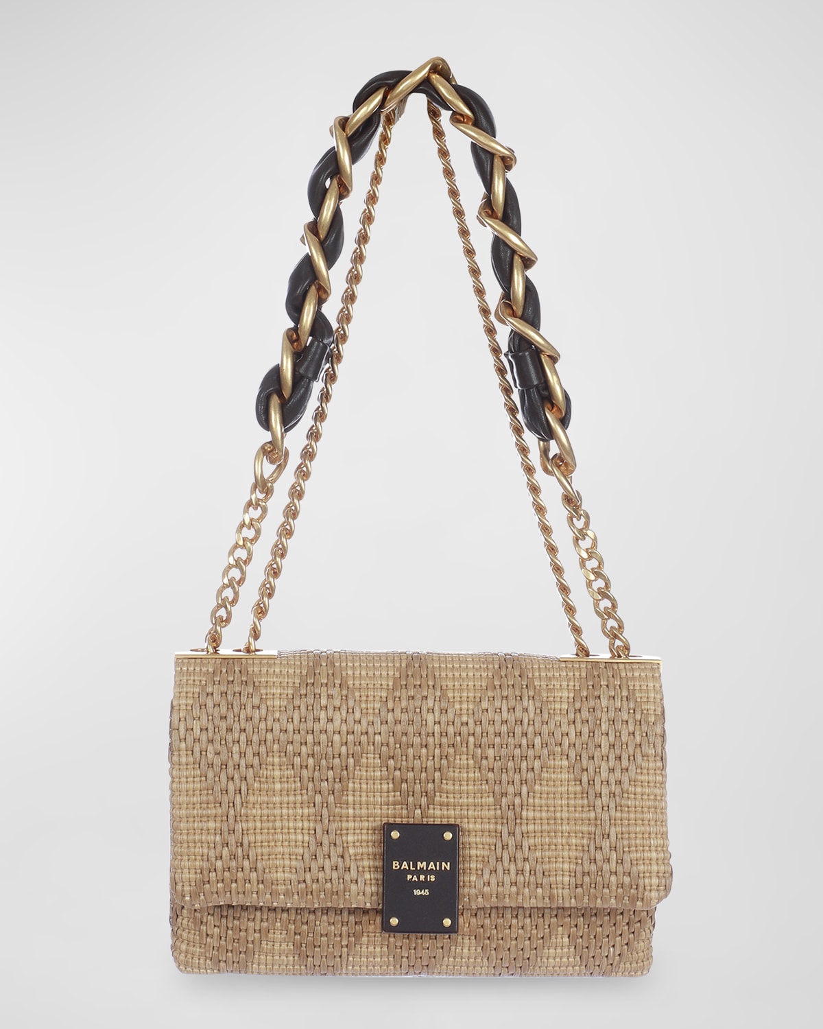 Balmain 1945 Mini Quilt-Embossed Shoulder Bag | Neiman Marcus