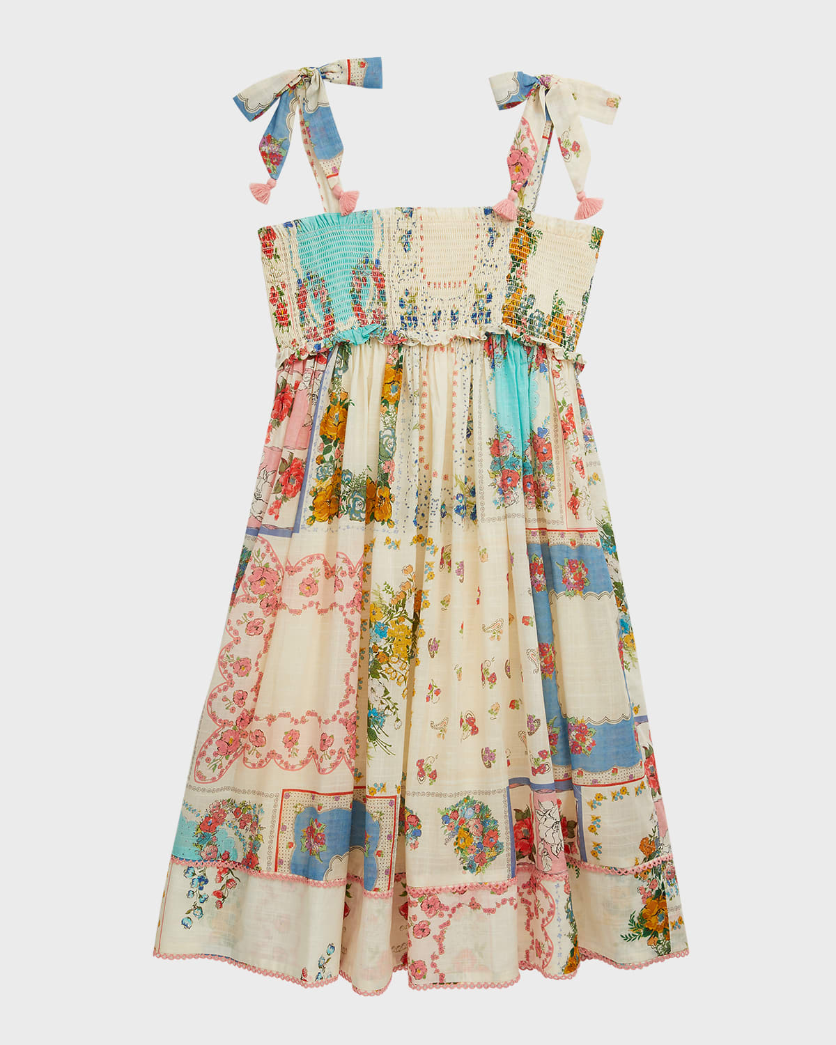 Zimmermann Girl's Tiggy Mixed Floral-Print Dress, Size 2-12 | Neiman Marcus