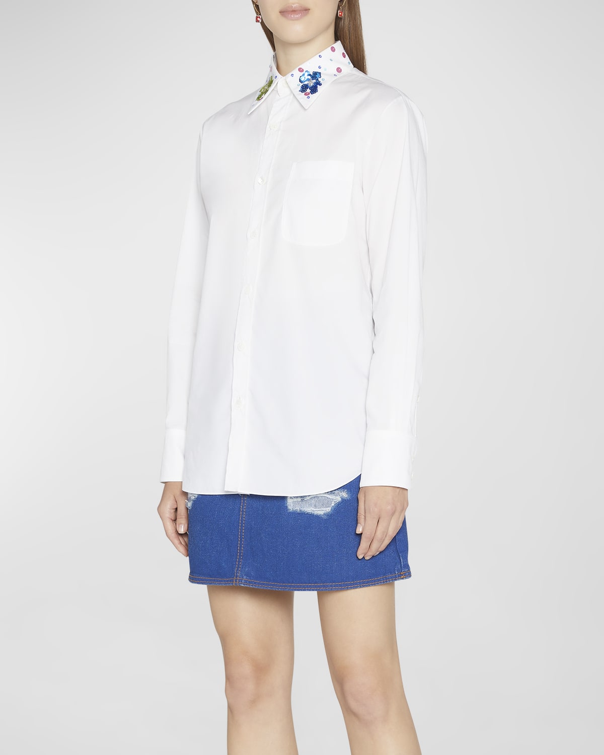 Dolce&Gabbana Poplin Classic-Fit Collared Shirt | Neiman Marcus