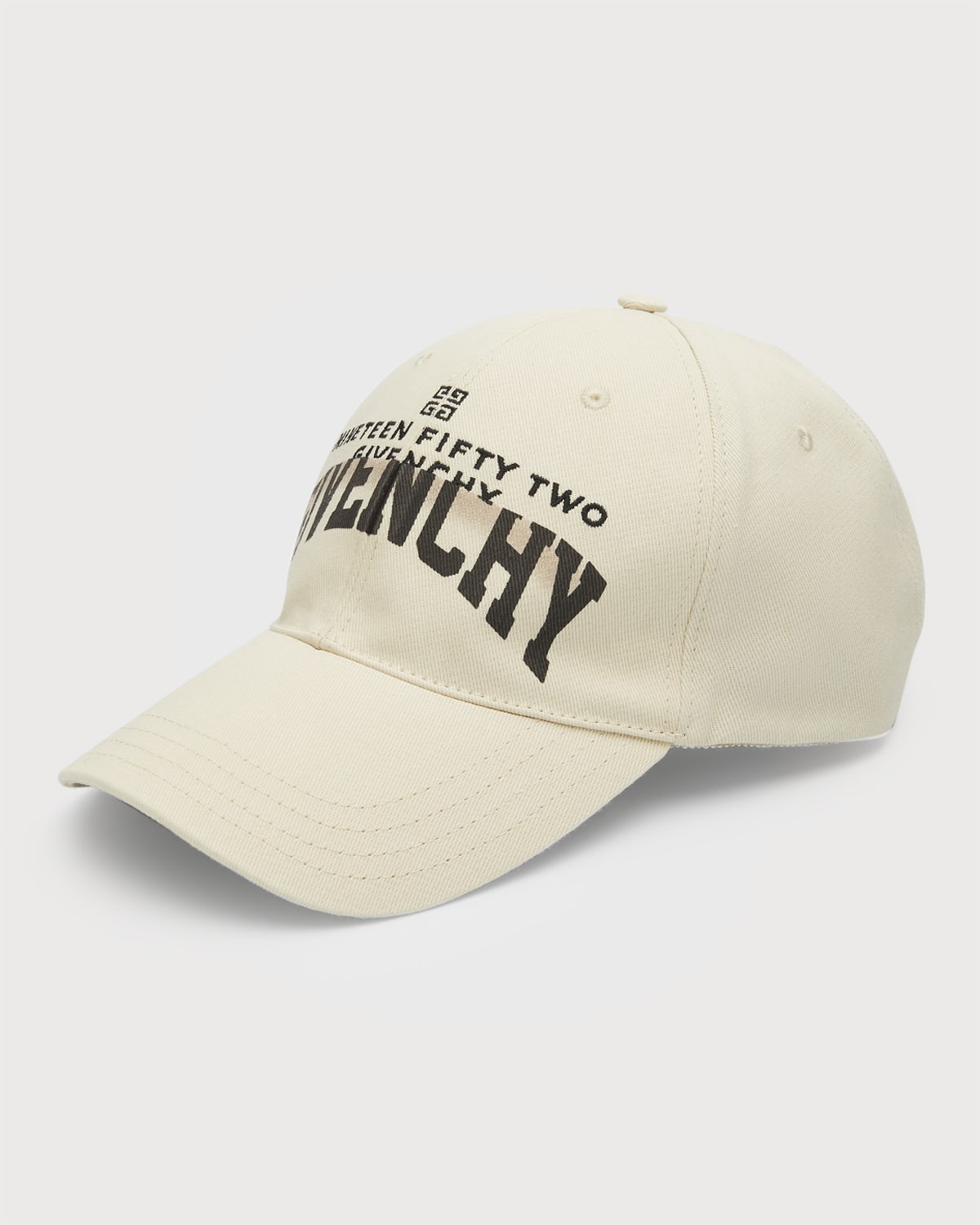 Givenchy Men's Lambskin Curved Logo Baseball Cap | Neiman Marcus