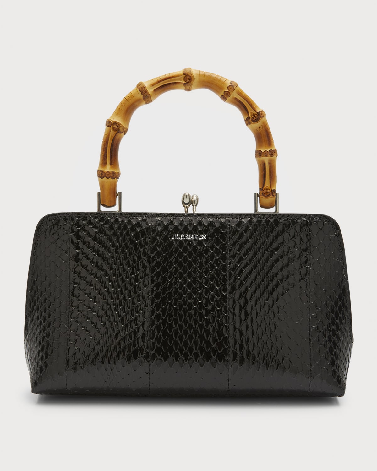 Jil Sander Goji Mini Bamboo Top-Handle Bag | Neiman Marcus