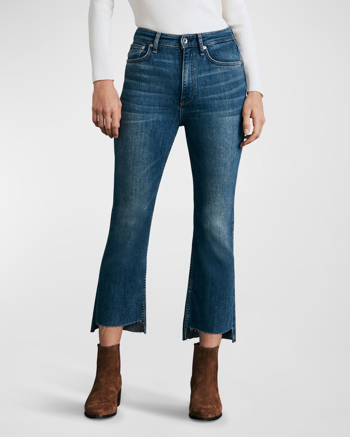Rag & Bone Casey High Rise Ankle Flare Jeans | Neiman Marcus