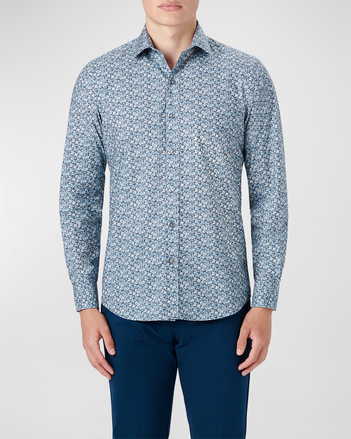 Bugatchi Men's Axel Shaped Sport Shirt | Neiman Marcus