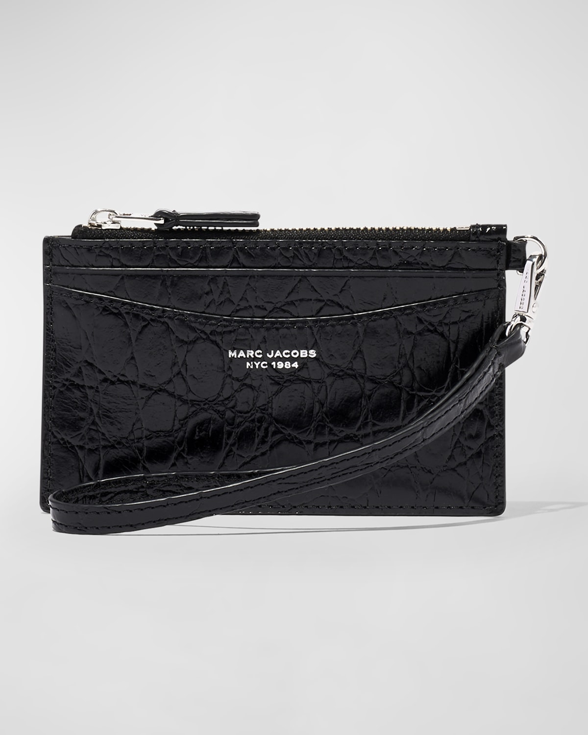 Marc Jacobs The Monogram Metallic Top Zip Wristlet Wallet | Neiman Marcus
